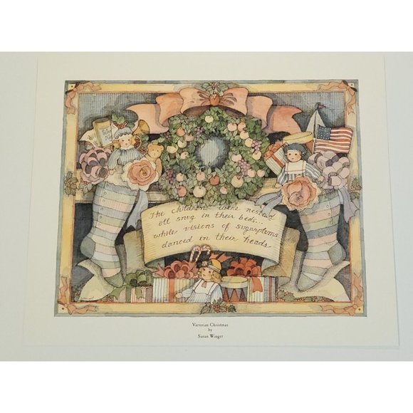 Art | Victorian Christmas Art Print By Susan Winget Festive And Elegant ...